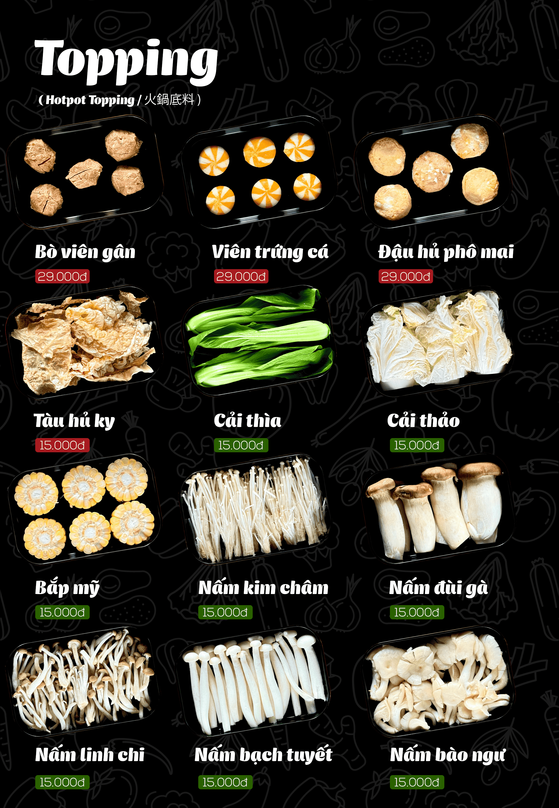 MENU KANG HOTPOT – Vua Mì Bò